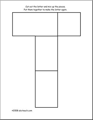 Shape Puzzle: The Letter T – Abcteach