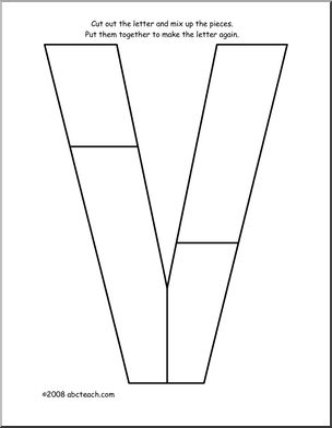 Shape Puzzle: The Letter V – Abcteach