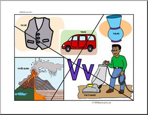 Letter Puzzle: Letter V (set) – Abcteach