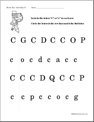 Letter Worksheets: Letter C – Abcteach