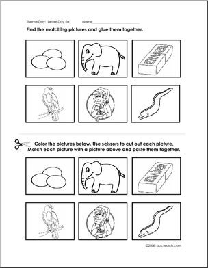 Shape Puzzle: The Letter E – Abcteach