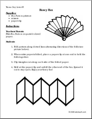 Activity: Fancy Fan – Abcteach