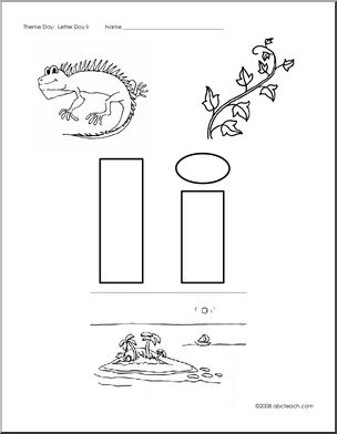Beginning Sounds Poster: Letter I – Abcteach