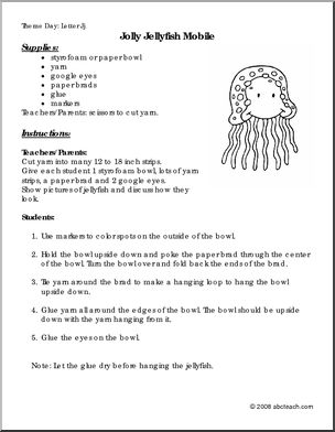 Activity: Jolly Jellyfish – Abcteach