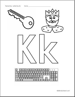 Beginning Sounds Poster: Letter K – Abcteach