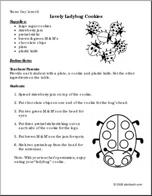 Activity: Lovely Ladybug Cookies – Abcteach