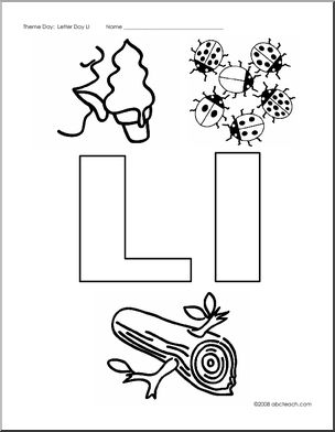 Beginning Sounds Poster: Letter L – Abcteach