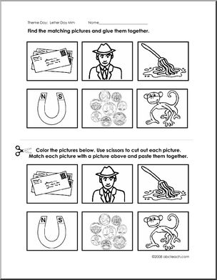 Matching: Letter M – Abcteach