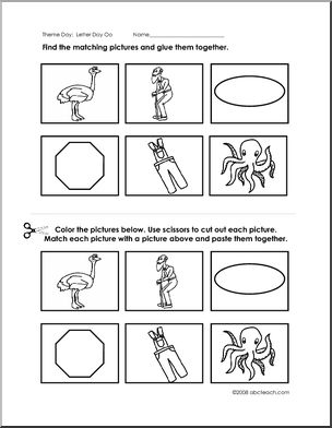 Matching: Letter O – Abcteach