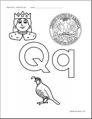 Beginning Sounds Poster: Letter Q – Abcteach