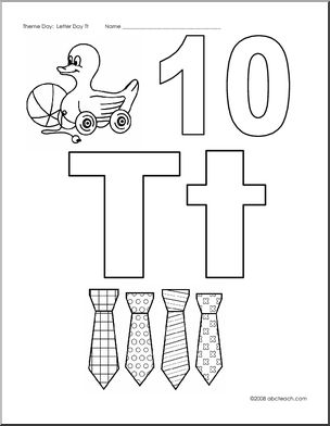 Beginning Sounds Poster: Letter T – Abcteach