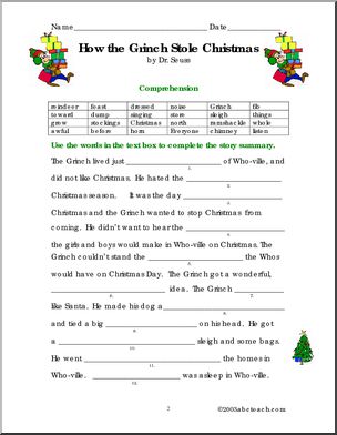 The Grinch Worksheets