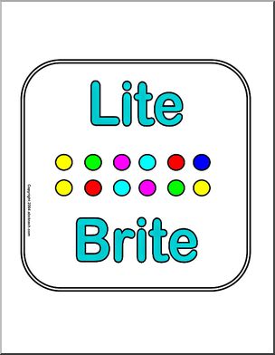 Sign: Lite Brite – Abcteach