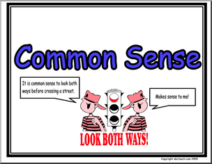 Poster: Life Skills – Common Sense – Abcteach