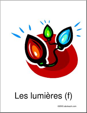 French: NoÃŽl; LumiÃ‹res Vocabulary Poster – Abcteach