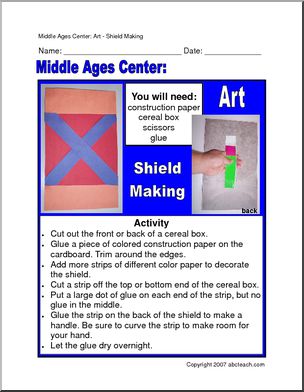 Art Project: Make a Medieval Shield (elem) – Abcteach