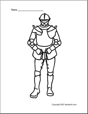 Coloring Page: Medieval Knight – Abcteach