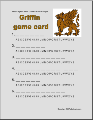 Build a Knight Game – Abcteach
