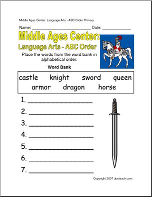 Comprehensions: Medieval Knights (upper elem/middle school) – Abcteach