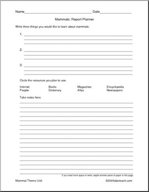 Basic Inquiry for Flying Mammals (upper/middle/high) Writing – Abcteach