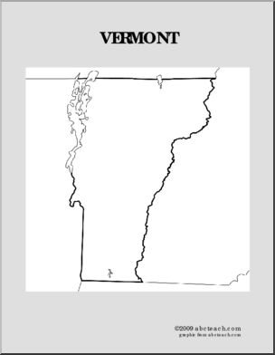 Map: U.S. – Vermont – Abcteach