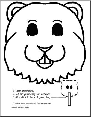 Mask: Animal – Groundhog – Abcteach