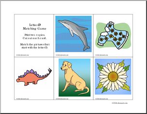 Matching Game: Initial Letter D – Abcteach