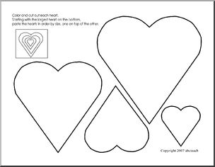 Cut and Paste: Valentine Hearts (pre-k) – Abcteach