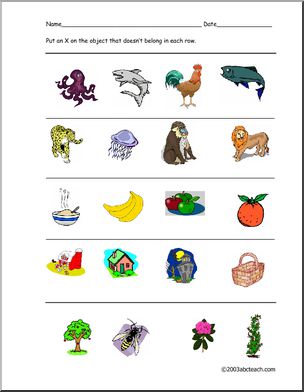 Worksheet: What does not belong? (fish theme) – Abcteach
