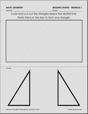 Geometry: Building Shapes – Triangle 1 – Abcteach