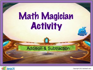 Interactive: Notebook: Math Magician – Subtraction (1-10) – Abcteach