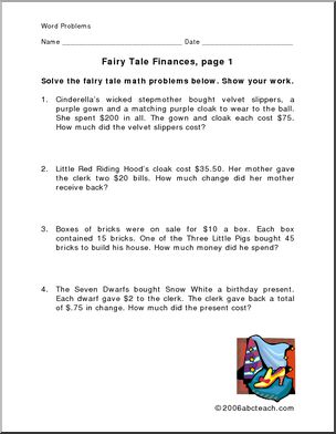 Fairy Tale Titles (in boxes) Circle and Spell – Abcteach