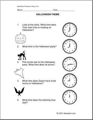 Halloween Time (primary) Clip Art – Abcteach