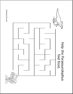 Maze: Dinosaur 1 (easier) – Abcteach