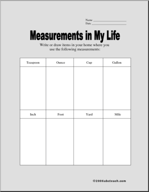 Measurement Conversions 1 Morning Math – Abcteach