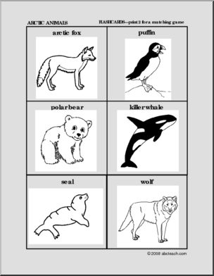 Flashcards: Arctic Animals (preschool/primary) – Abcteach