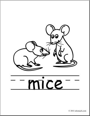 Clip Art: Basic Words: Mice Color (poster) – Abcteach