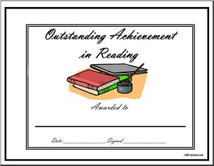Certificate: Outstanding Achievement Award – Reading – Abcteach