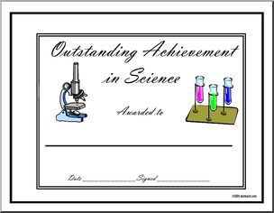 Certificate: Outstanding Achievement Award – Science – Abcteach