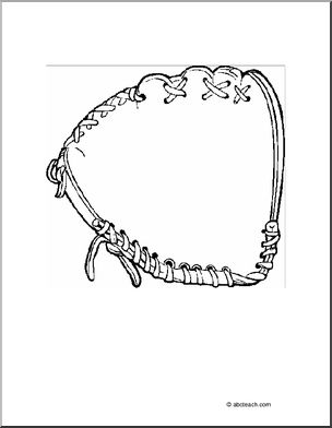 Coloring Page: Baseball Mitt – Abcteach