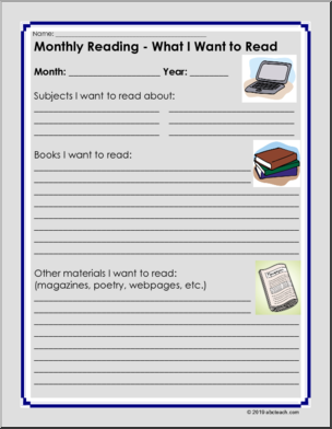 Summer Reading Log (primary) – Abcteach