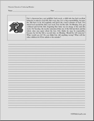 Writing Prompt: Admitting a Mistake – Abcteach