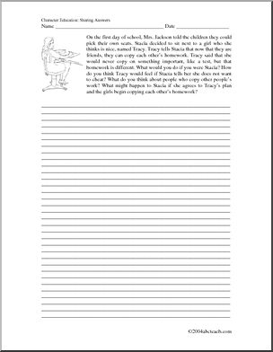 Poster: Life Skills – Courage (stick figure) – Abcteach