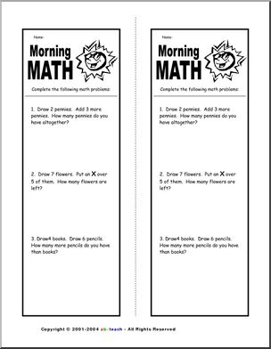 Word Problems 3 (primary) Clip Art – Abcteach