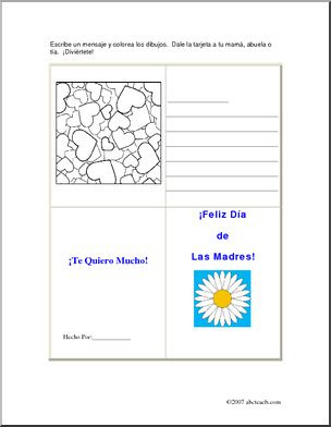 Spanish: Una tarjeta para mamÂ· (elementaria/secundaria) – Abcteach