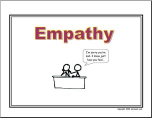 Poster: Life Skills – Empathy (stick figure) – Abcteach