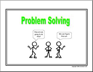 Poster: Life Skills – Problem Solving (stick figure) – Abcteach