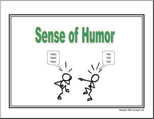 Poster: Life Skills – Sense of Humor (stick figure) – Abcteach
