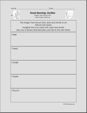 Good Morning Gorillas; Magic Tree House #26 (primary/elem) Book – Abcteach