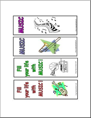 Bookmarks: Music theme – Abcteach